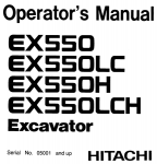 Hitachi EX550, EX550LC, EX550H, EX550LCH Excavator Operator’s Manual ...