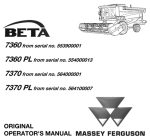 Massey Ferguson Beta 7360, Beta 7360PL, Beta 7370, Beta 7370PL Combines ...