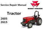 Massey Ferguson 2605/2615 Tractors Service Repair Manual | A Factory ...