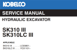 Kobelco SK310 III, SK310LC III Hydraulic Excavator Service Repair ...
