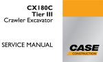 Case CX180C Tier III Crawler Excavator Service Repair Manual | A ...