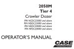Case 2050M Tier 4 Crawler Dozer Operator’s Manual | A Factory Manual Store