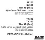 Case SR270/SV340 Tier 4B (final) Alpha Series Skid Steer Loader, TR340 ...