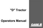 J.I. Case Model D Series Tractors Operator’s Manual | A Factory Manual ...