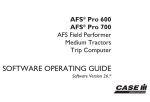 Case IH AFS Pro 600, AFS Pro 700 AFS Field Performer Medium Tractors ...