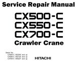 Hitachi CX500-C, CX550-C, CX700-C Crawler Crane Service Repair Manual ...