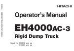 Hitachi EH4000AC-3 Rigid Dump Truck Operator’s Manual (Serial No.050070 ...