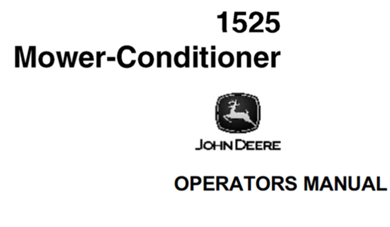 John Deere 1525 Mower-Conditioner Operator’s Manual | A Factory Manual ...