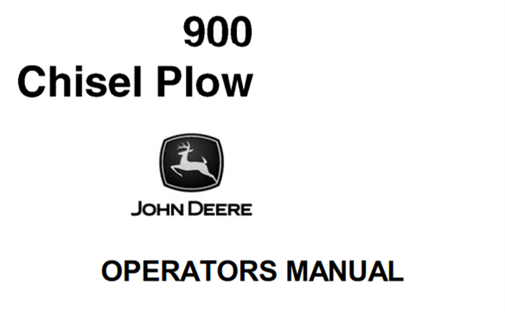 John Deere 900 Chisel Plow Operator’s Manual | A Factory Manual Store