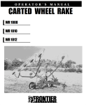 Frontier WR1008, WR1010, WR1012 Carted Wheel Rake Operator’s Manual | A ...