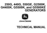 John Deere 250G, 440G, 550GE, G2500K, G4400K, G5500K, G5500KE ...